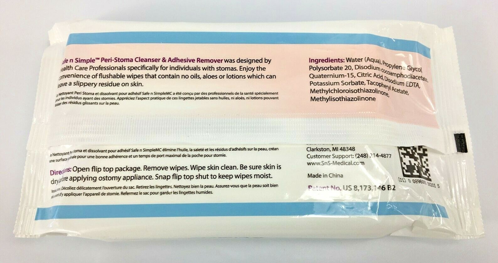 150 SafenSimple SNS00525 Peri-Stoma Cleaner & Adhesive Remover Wipe Exp ...