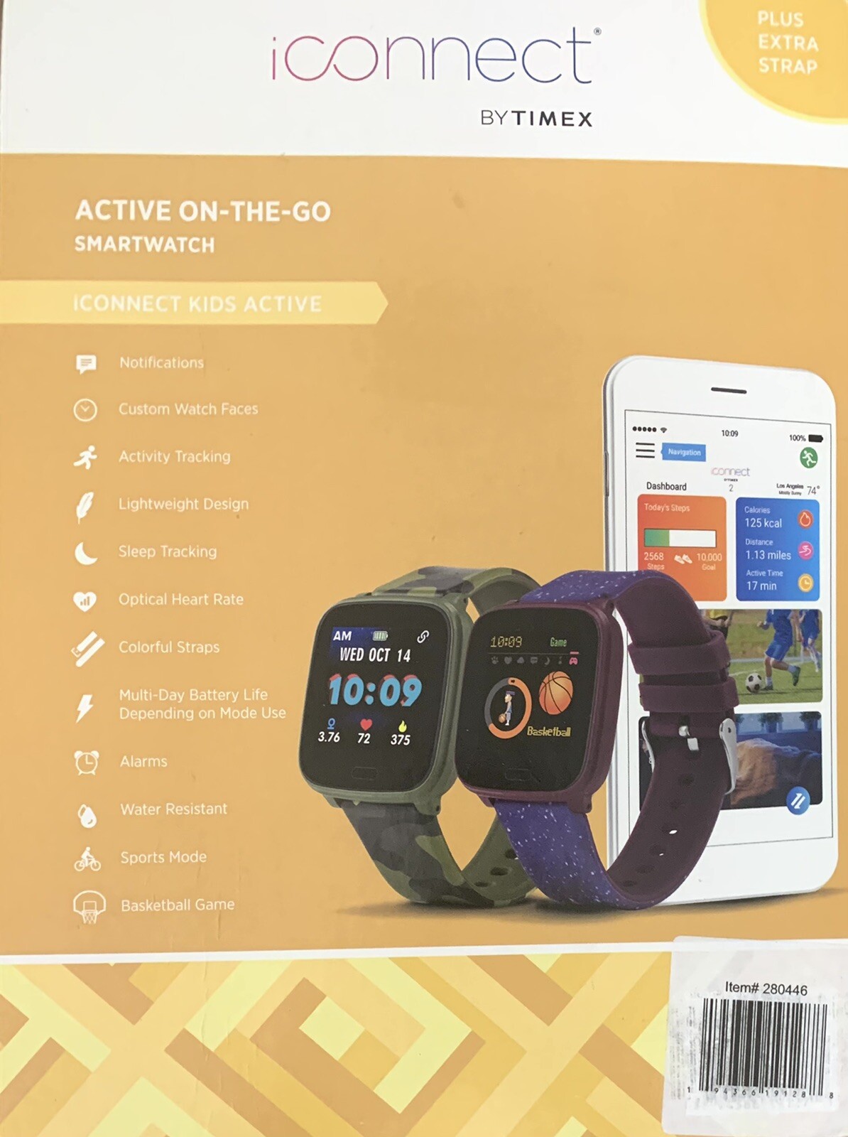 iConnect By Timex Kids Active 37mm Smartwatch with Heart Rate & Activity Tracker | eBay