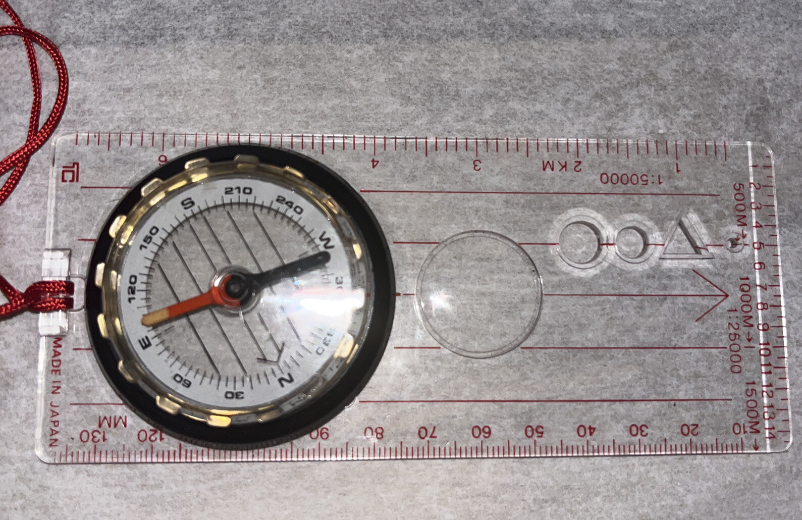 Vintage TC Baseplate Compass Made In Japan Adventurer Ruler Lanyard ...