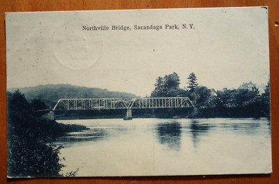 Northville Bridge, Sacandaga Park, NY NEW YORK postcard p/u 1907 | eBay
