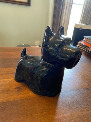 Vintage METLOX Black Scottie Dog, Westie Terrier COOKIE JAR, Excellent ...