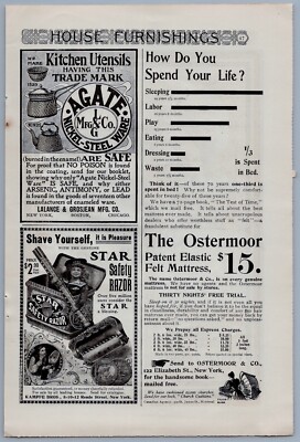 1901 Agate Nickel Steel Ware Kitchen Utensils Vintage Ad Pots Pans ...