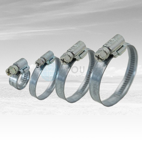 5pcs 12mm 90-110mm Screw Thread Hose Clamps Clamps Steel Galvanized | eBay
