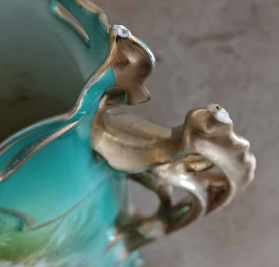 Royal Vienna Germany Hand Painted Porcelain Pitcher 8.5" Tall" Antique ...