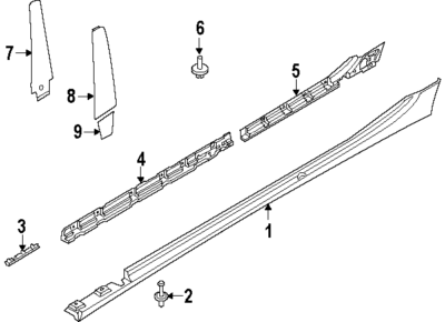 BMW 07147213303 GENUINE OEM ROCKER MOLDING RIVET | eBay