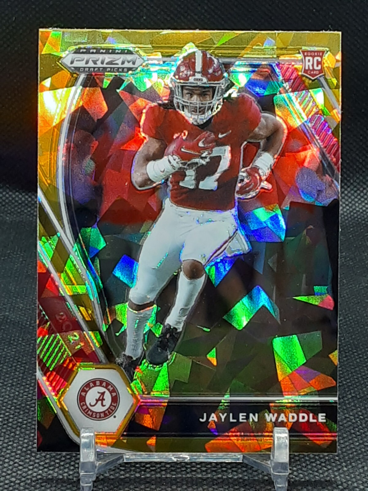JAYLEN WADDLE 2021 PRIZM DRAFT GOLD ICE ROOKIE DOLPHINS ALABAMA CRIMSON ...