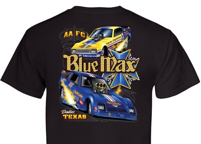 Blue Max 2 Car AA/FC (155) MENS Black T-SHIRT 100% COTTON DRAG RACING ...