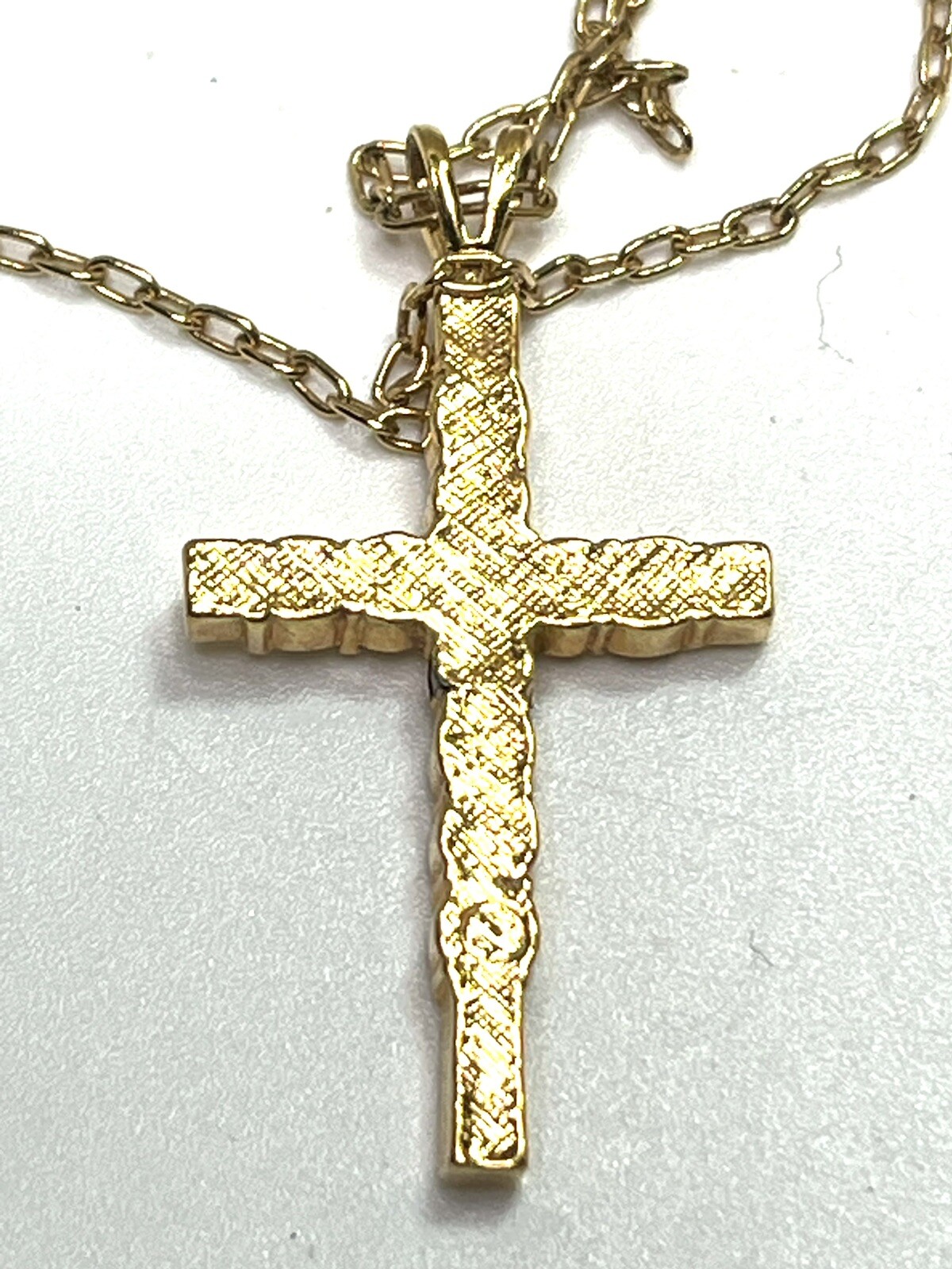 Vintage Avon Cross Necklace Gold Tone With Rhinestones | eBay