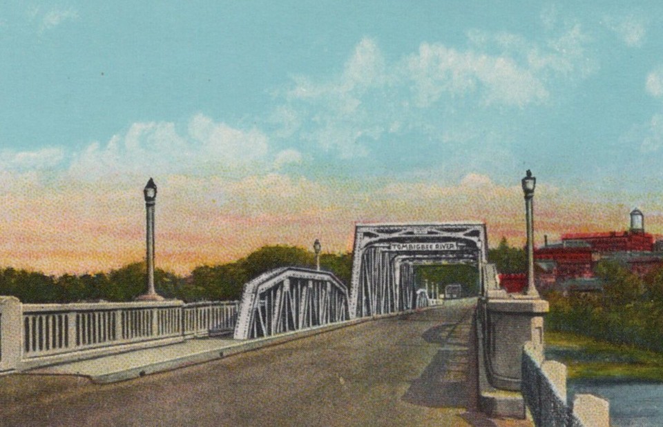 Tombigbee River Bridge Columbus Mississippi MS Truss Postcard | eBay