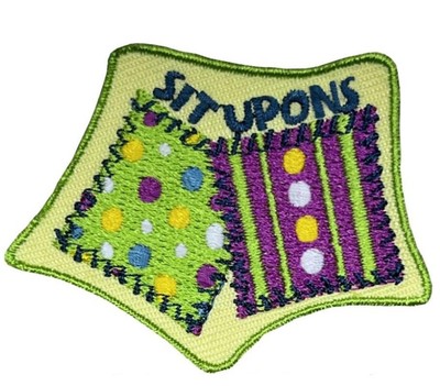 Girl SIT UPONS making Fun Patches Crests Badge SCOUT GUIDES crafting ...