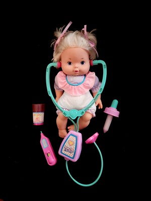 Vtg 1993 Kenner Baby Check-Up Doll Complete Stethoscope DOCTOR KIT ...