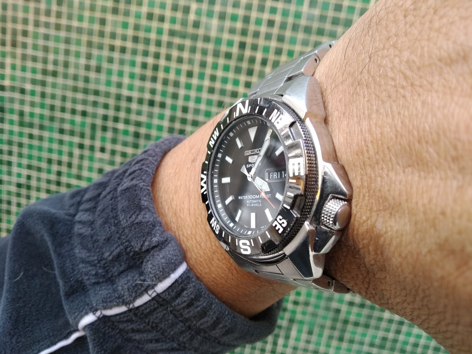 SEIKO 5 SPORTS DIVER COMPASS MEN'S WATCH SNZE81 7S36-02P0 WATER PROOF ...