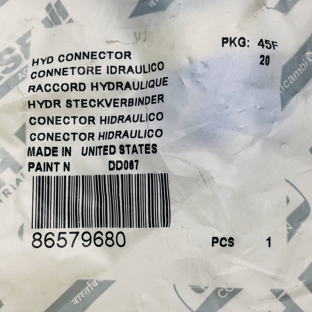 CNH INDUSTRIAL 86579680 GENUINE HYD CONNECTOR for sale online | eBay
