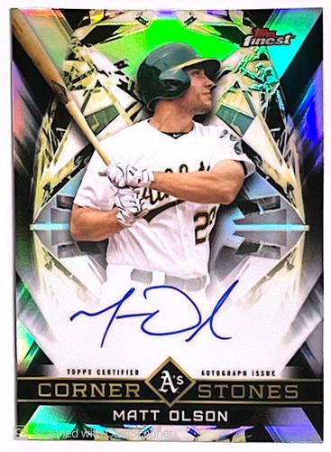 2018 Finest Cornerstones Autograph Matt Olson Auto Oakland Athletics # ...
