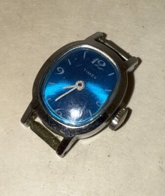 Vintage Blue Face Timex Watch No Band Untested | eBay