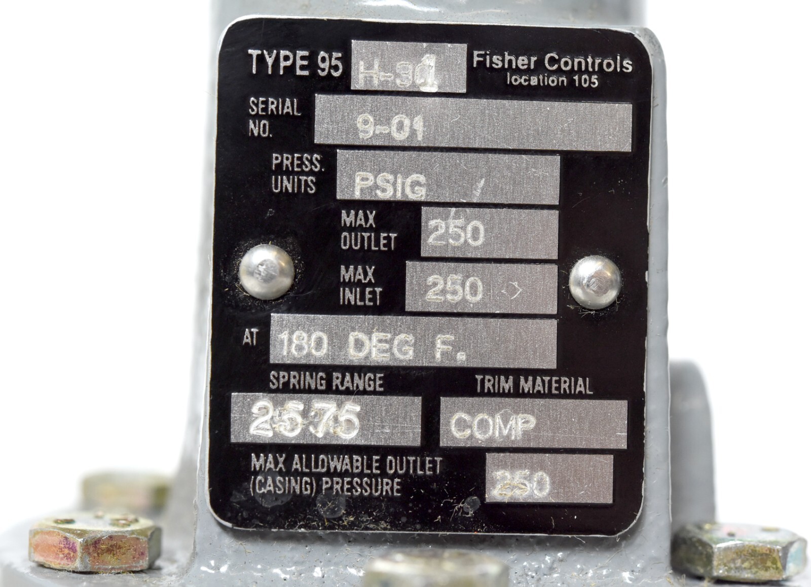 Fisher Valve Type 95 H-31 NOS | eBay