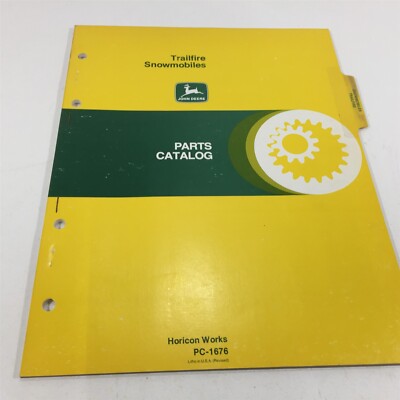 Genuine John Deere Trailfire Snowmobile Parts Cat PC-1676 Dealer 1978 ...