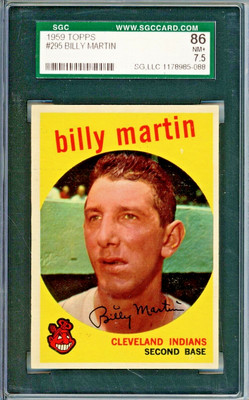 1959 Topps Billy Martin baseball card, SGC Graded NM+ 7.5, #295 in the ...