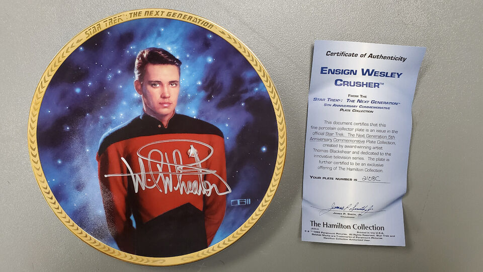 Star Trek:TNG Next Gen 5th Anniv Hamilton Plate Set- Autographed- Your ...