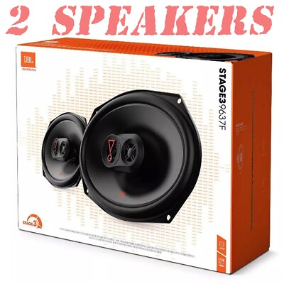 JBL Stage3 9637F 210 Watts 6"x9" 3-Way Car Audio Coaxial Speakers NEW ...