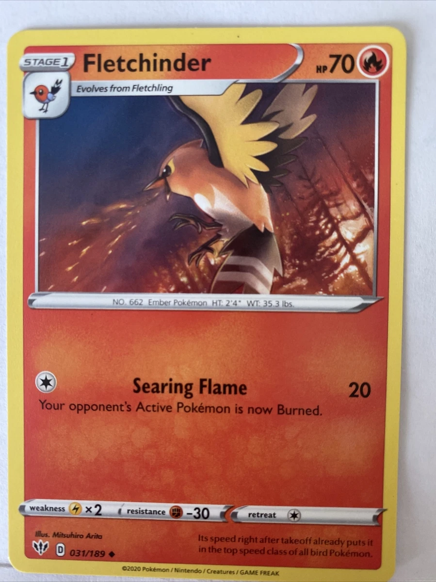 Pokemon Fletchinder Card
