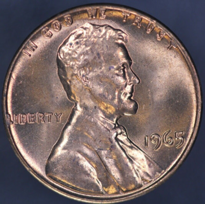 1965 LINCOLN CENT FRESH FROM AN ORIGINAL COLLECTION-SUPER GEM-LOT AA ...