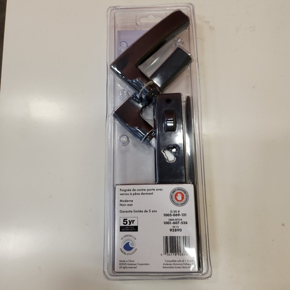 BRAND NEW Anderson Modern Matte Black Storm Door Handle Set with ...