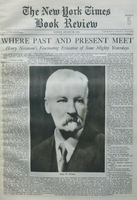 HENRY NEVINSON LORD READING NY STOCK EXCHANGE TARSUS 1934 August 26 ...