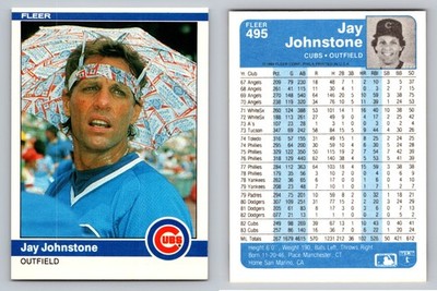 Jay Johnstone 1984 Fleer - Chicago Cubs Budweiser Angels Dodgers ...