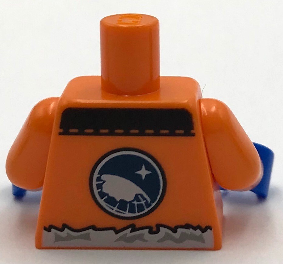 Lego New Orange Torso Arctic Explorer Logo w/ Zipper and White Fur Trim ...