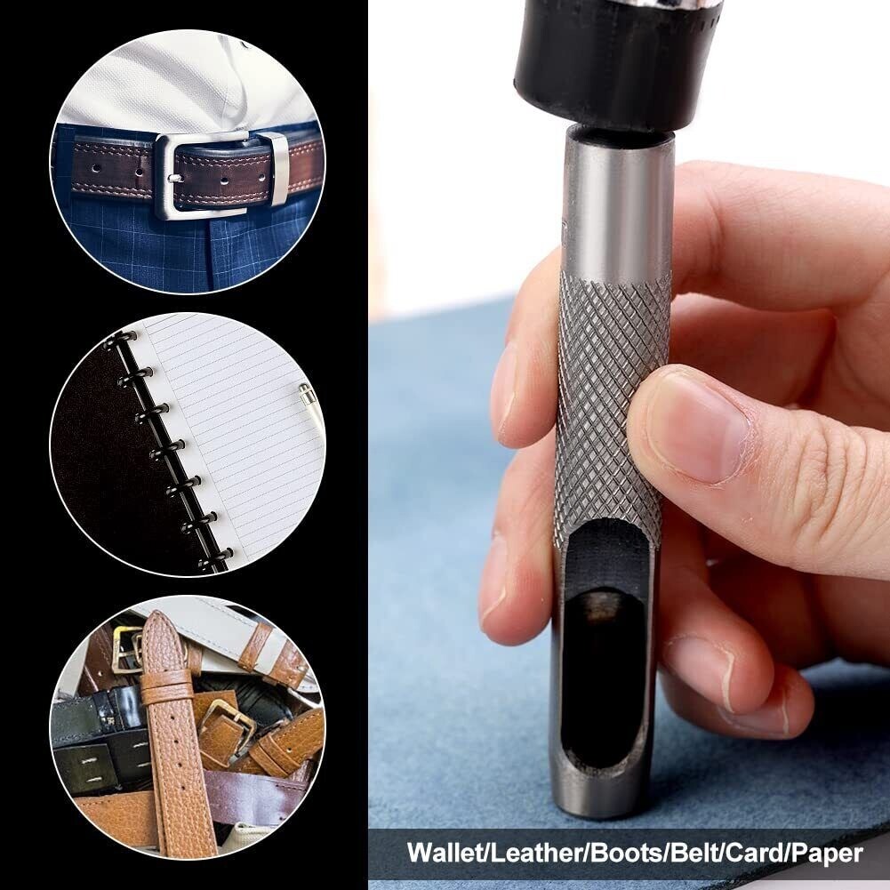 Leather Hole Punches Round Hole Punch set Hollow Punch Set DIY Leather ...