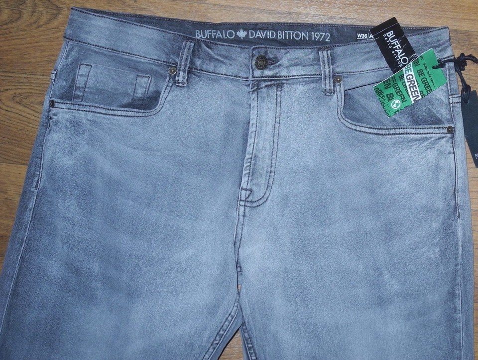 NEW Buffalo Ash and Ash-X Slim Fit Men's Gray Blue Jeans Sz. 33X30 ...