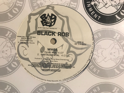 Black Rob Whoa 12" promo Vinyl Bad Boy Records Buckwild D.I.T.C. Dj Roc ...