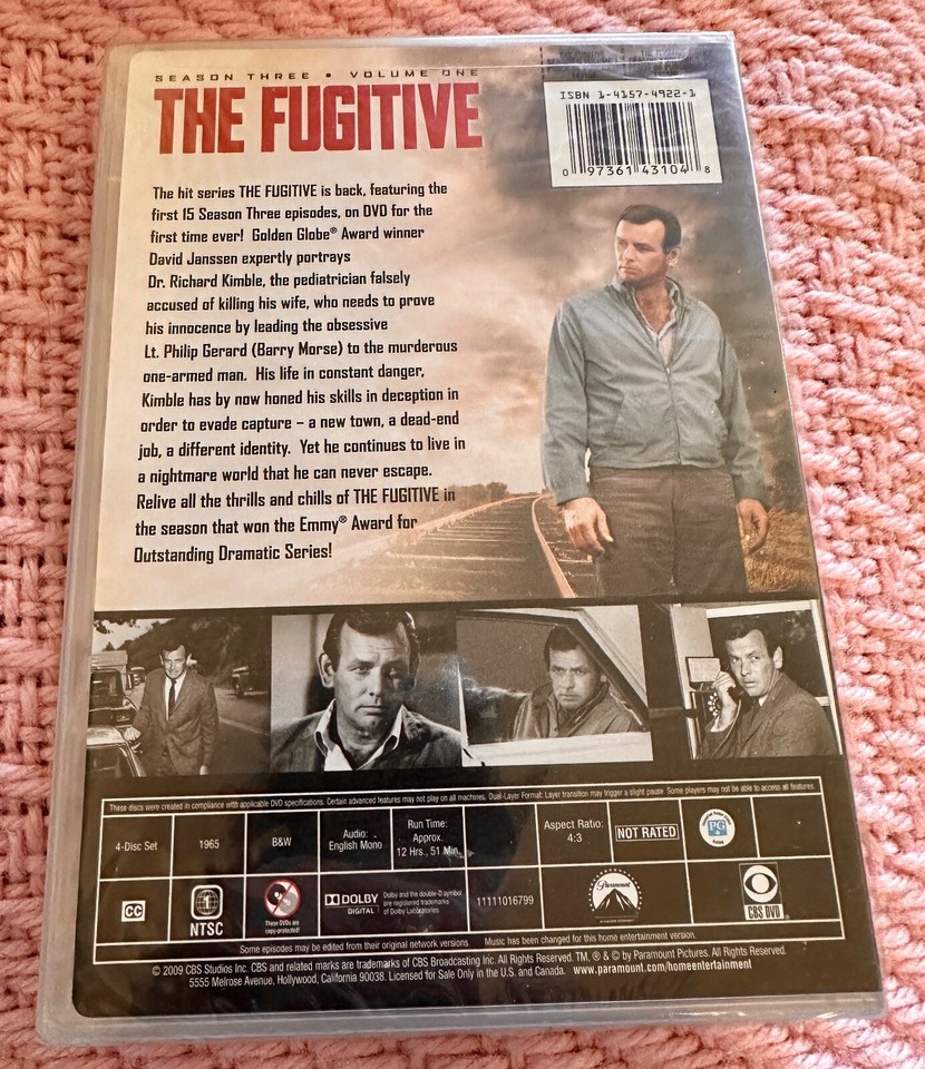 "The Fugitive" DVD TV series ~ David Janssen~Season Three, Volume One ...