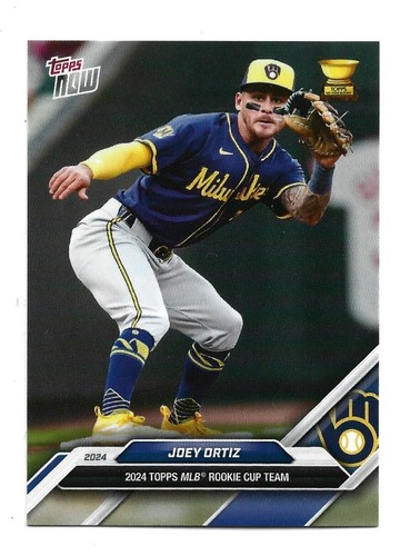Joey Ortiz 2024 Topps NOW Rookie Cup #RC-4 SP /6970 Milwaukee Brewers ...