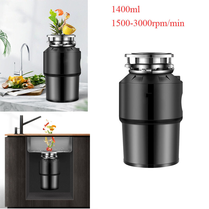 220V 1400ml Kitchen Food Waste Disposer Processor Garbage Disposal ...