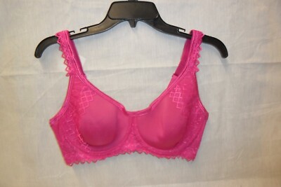 NWOT Comfort Choice Underwire Back Hook Fuchsia Bra Size 44A | eBay