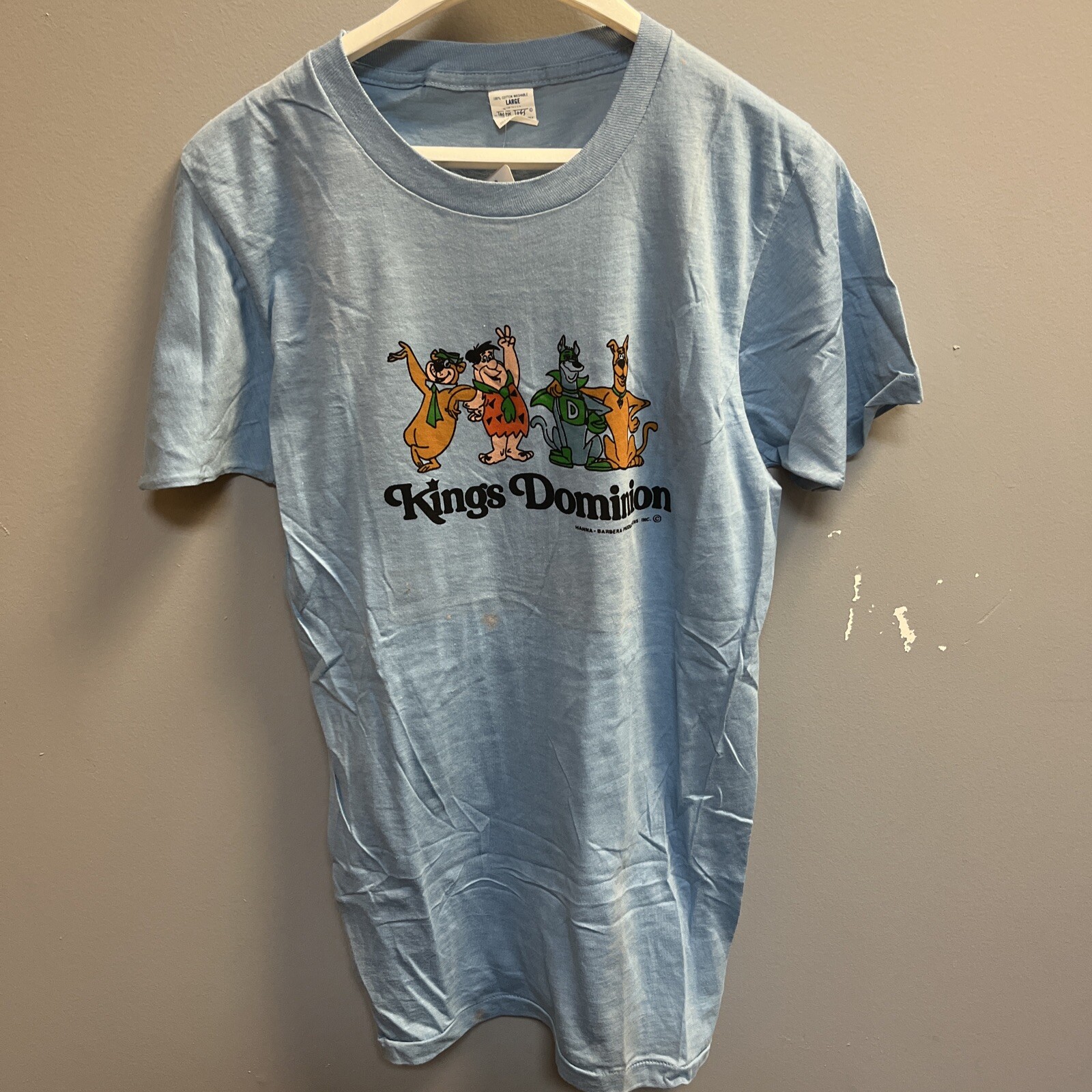 Vintage Kings Dominion Graphic T-Shirt Adult Large Flinstones Cartoon ...