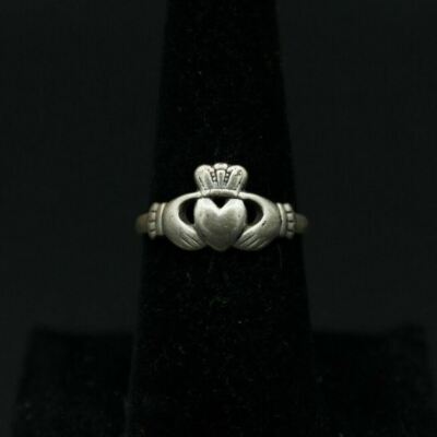 JC VINTAGE ESTATE IRISH CLADDAGH 925 STERLING SILVER RING SIZE 8 | eBay
