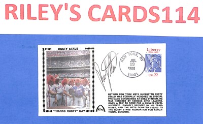 Rusty Staub signed cover "Thanks Rusty" Day, Honored after Retirement ...