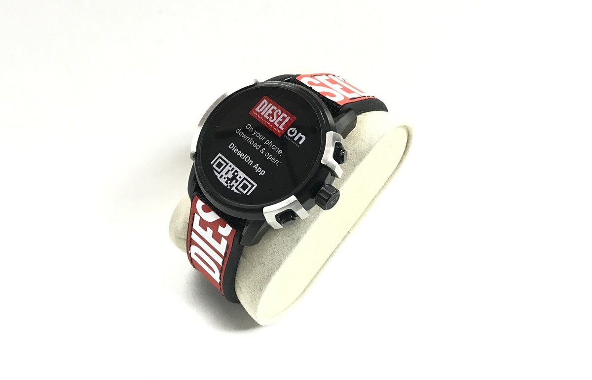 DIESEL GRIFFED DZT2041 Silicone Canvar Black Red GEN 6 Smart DIESEL GRIFFED DZT2041 Silicone Canvar Black Red GEN 6 Smart