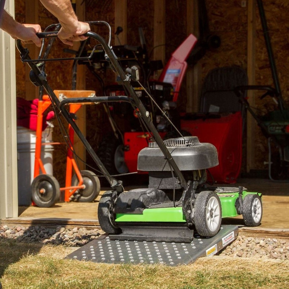 Guardian 2 Pack Heavy Duty Aluminum Shed Ramp,for Mowers, ATV, Silver ...