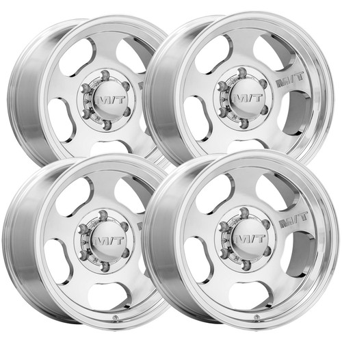 (Set of 4) Mickey Thompson Canyon 15x8 5x5.5" -22mm Polished Wheels ...