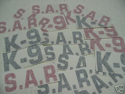 SAR / K9 Search & Rescue DECAL LOT Huge Sticker k-9 S.A.R Wholesale lot ...