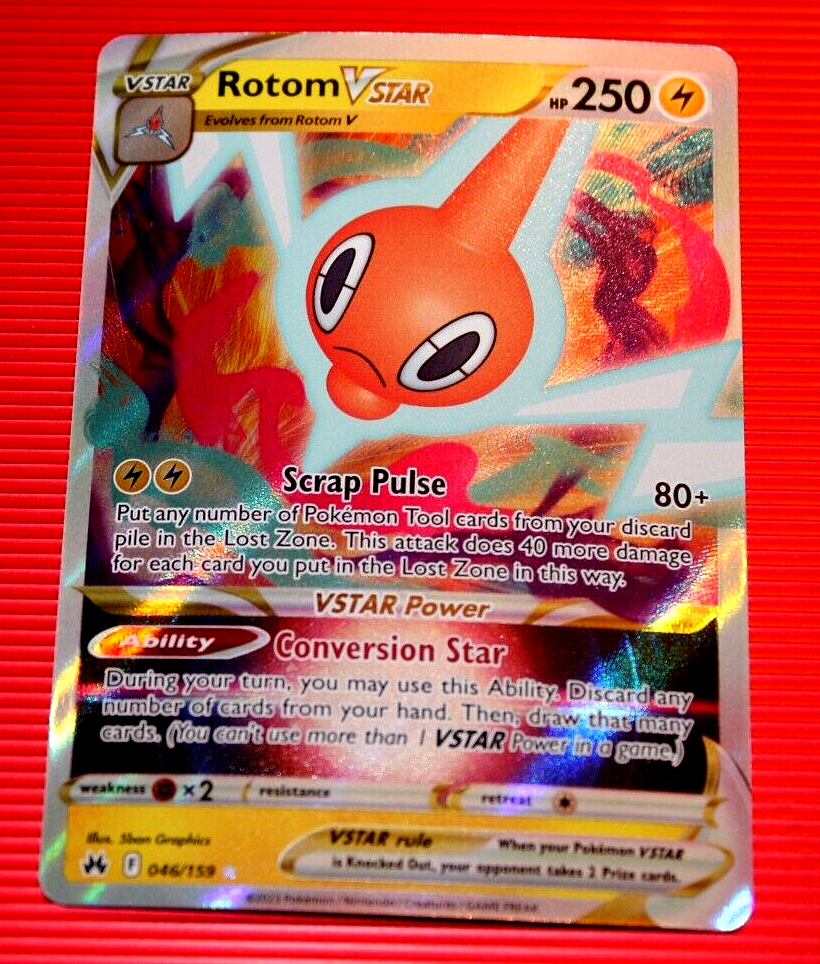 Rotom VSTAR HP250 * Full Art * 2023 Ultra Rare Pokemon Card No. 046/159 ...