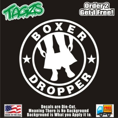 Boxer Dropper Funny DieCut Vinyl Window Decal Sticker Car Truck SUV JDM ...