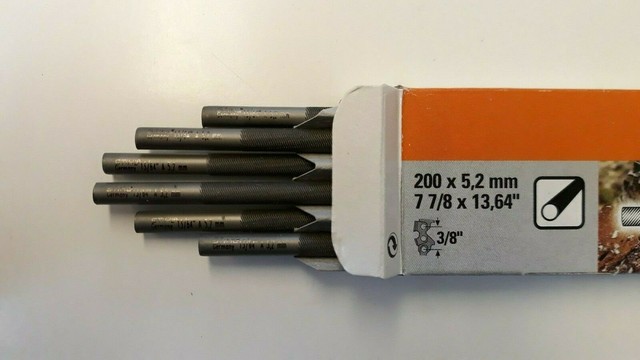 Pack of 6 STIHL 5.2mm Round Chainsaw File Files for 3/8 Chains ...