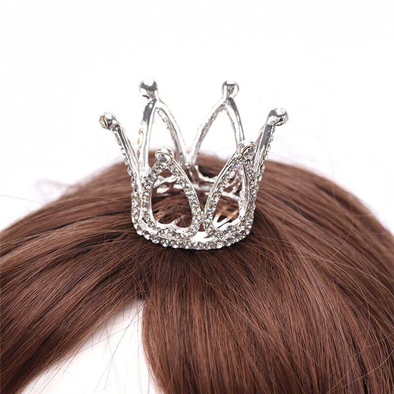 Women Girl Mini Rhinestone Crown Bridal Tiara Hair Comb Pin Wedding ...
