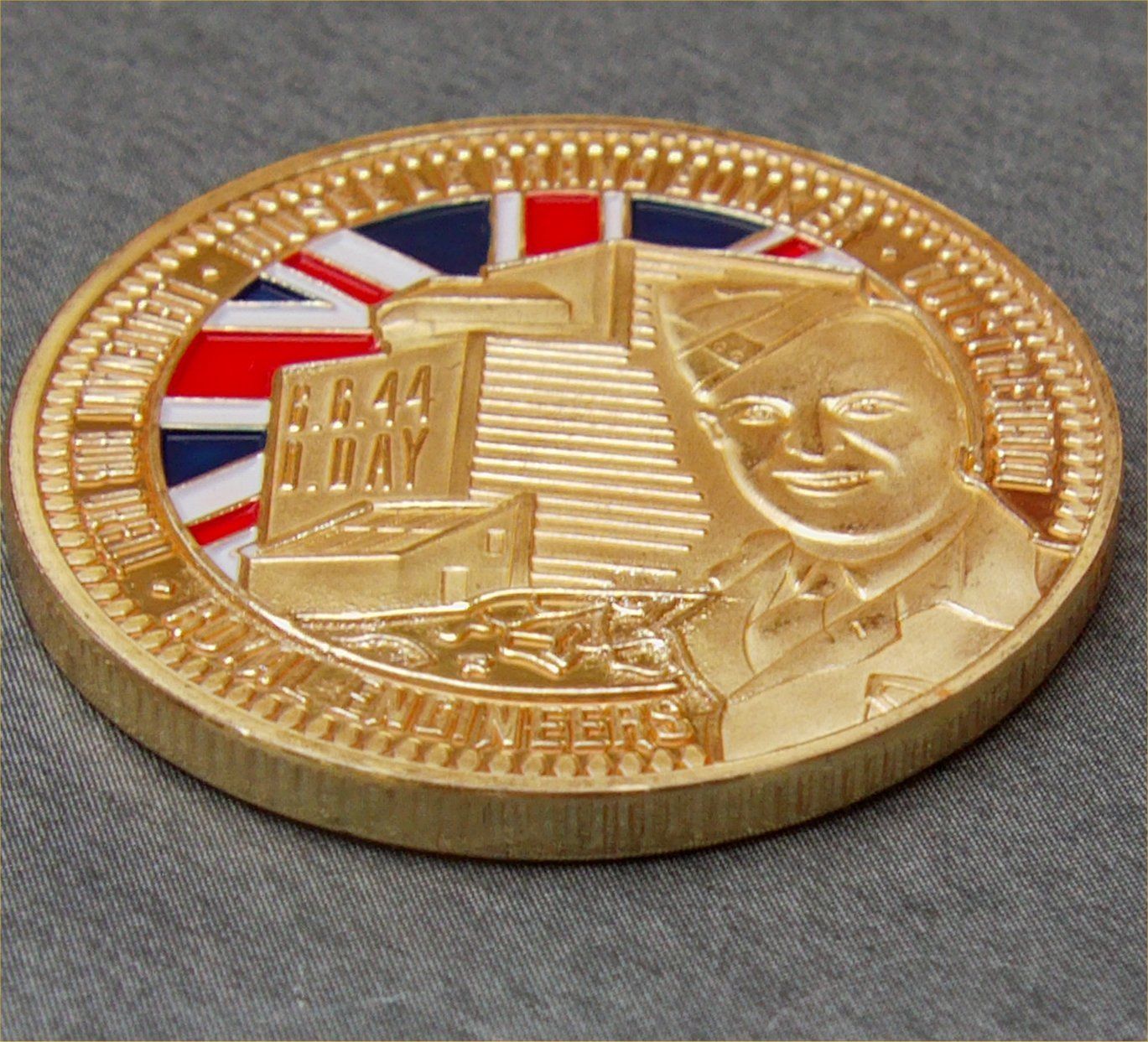 Royal Engineers | D-Day Sword Beach | EUR | Gold Plated Challenge Coin ...