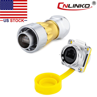 Ethernet Circular Connector RJ45 Plug & Socket Outdoor Waterproof IP67 ...
